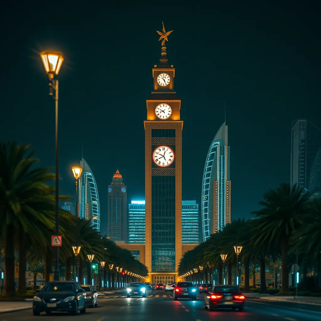 The Clock Tower on Sheikh Zayed Road: Dubai's Landmark